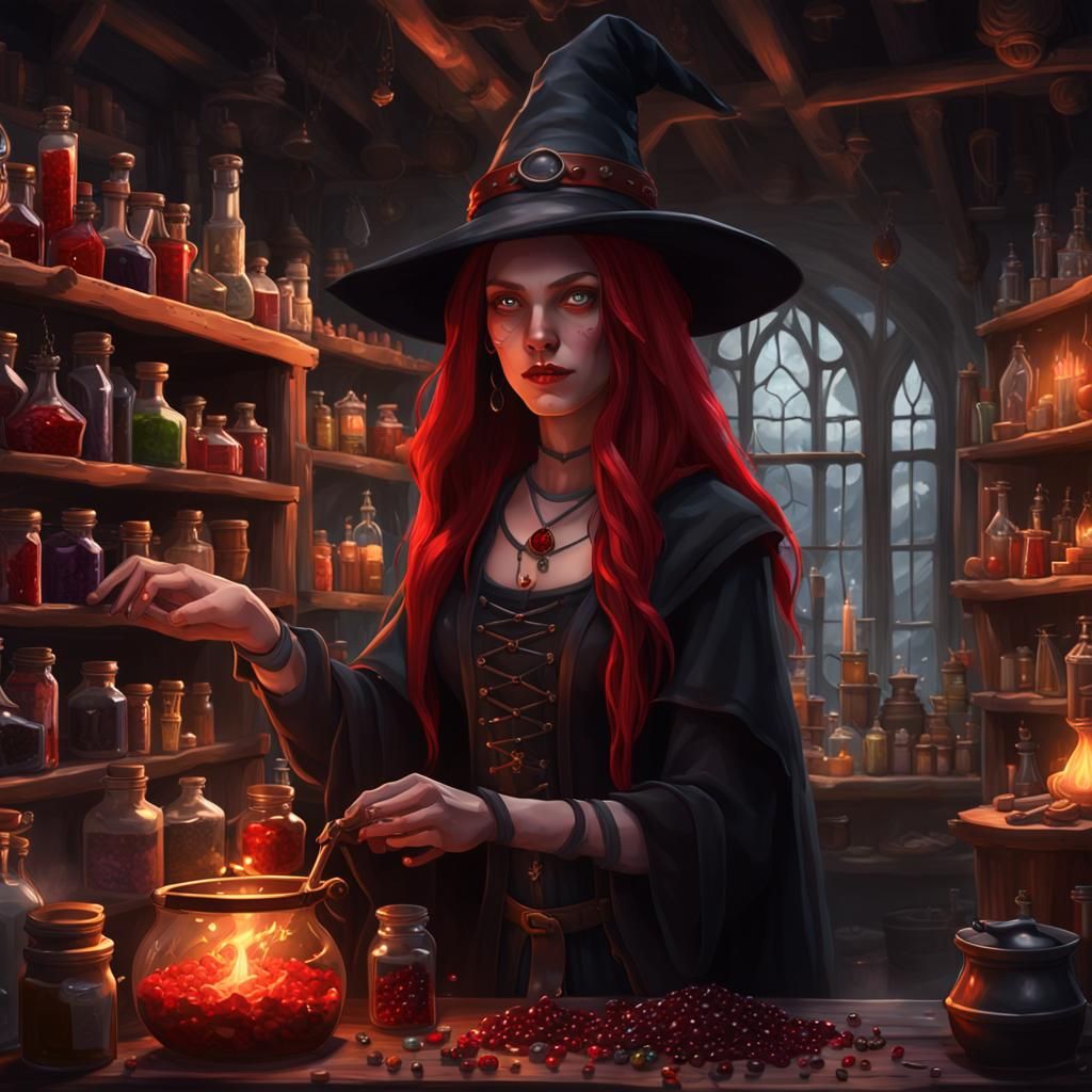 Witches Alchemy shop - AI Generated Artwork - NightCafe Creator
