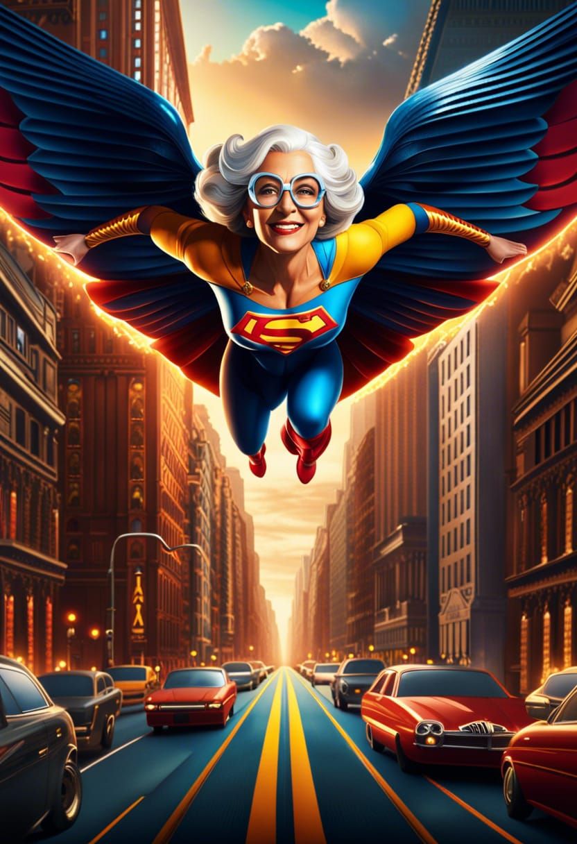 Super Grandma - AI Generated Artwork - NightCafe Creator