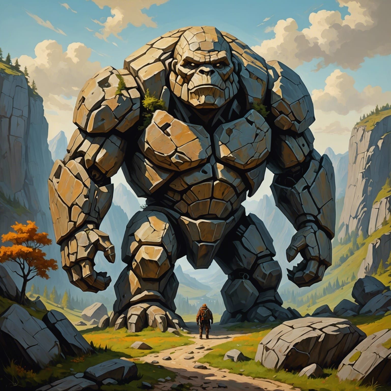 Rock Golem - AI Generated Artwork - NightCafe Creator