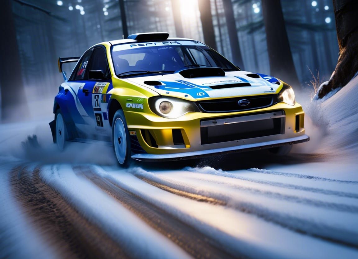 WRC Subaru Impreza - AI Generated Artwork - NightCafe Creator