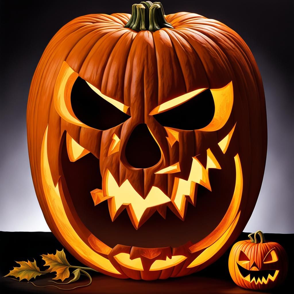 Pumpkin Carving, Embrace the Halloween spirit art inspired by ...
