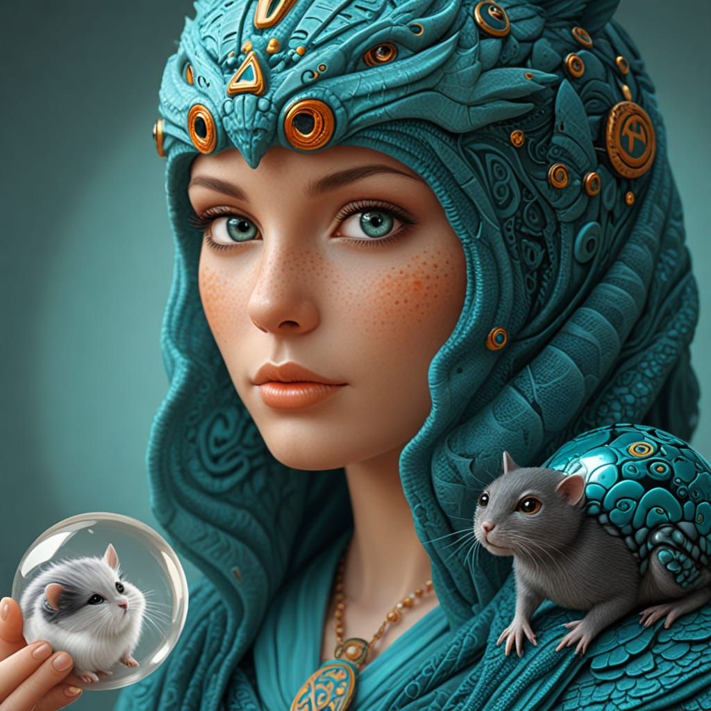 Cute Hyperrealistic Humanoid Raptors Run with Frac... - AI Art