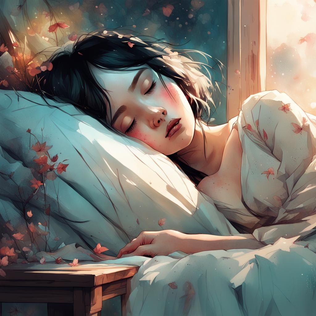 good night sleepy time girl cute shy, 2D, princess, fairytales ...