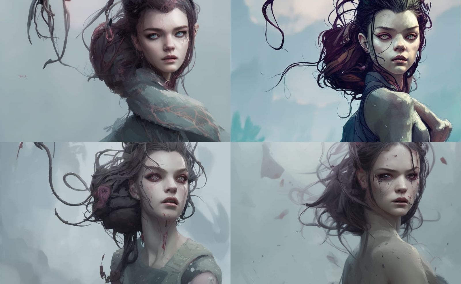 Female + Zombie posing - AI Generated Artwork - NightCafe Creator