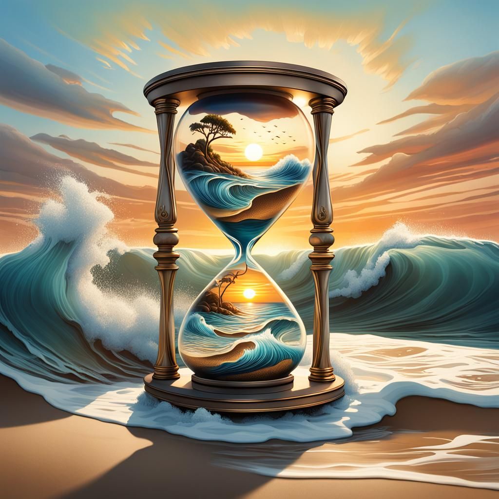 The Wavy Time. - AI Generated Artwork - NightCafe Creator