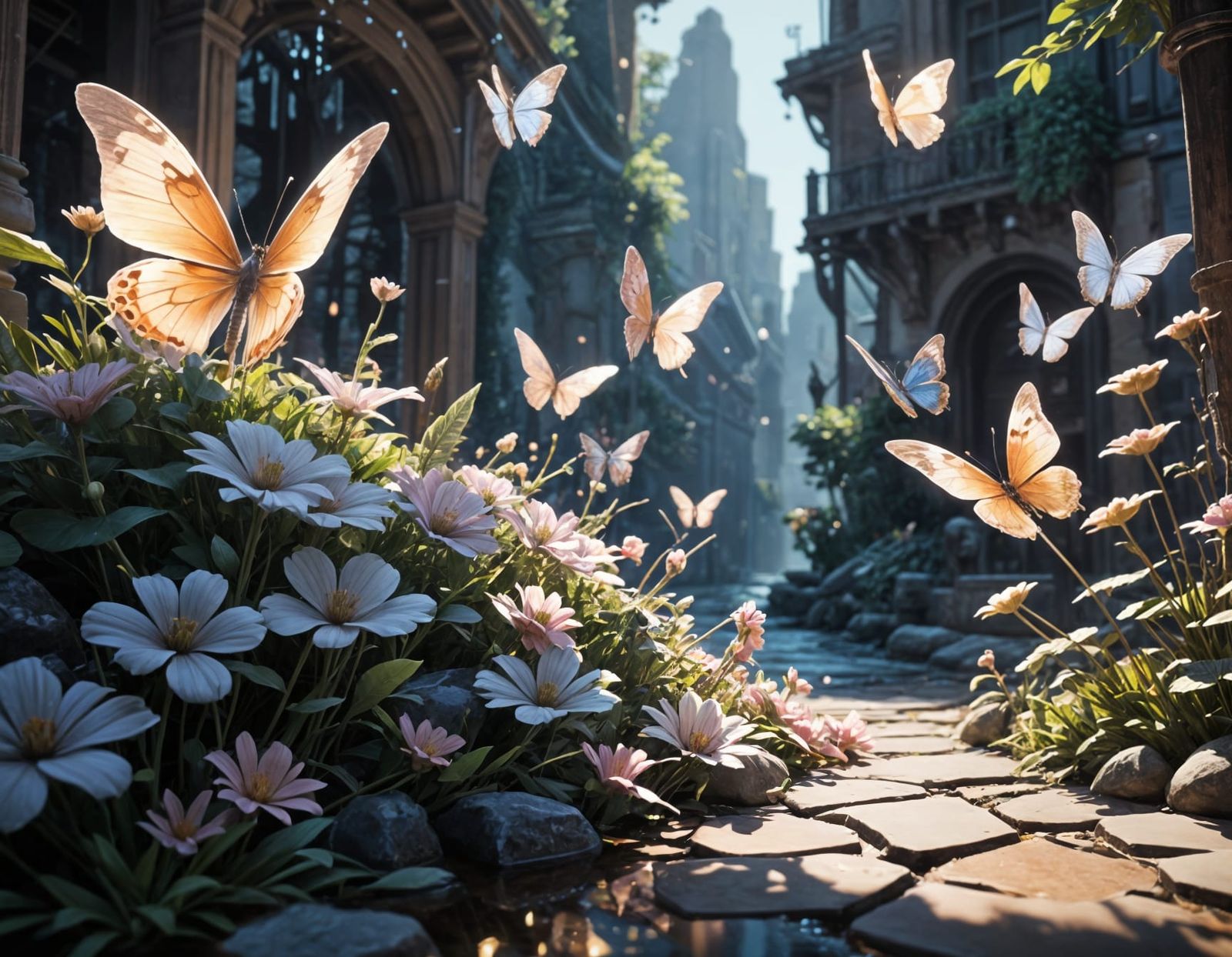 Vibrant Wedding Butterflies in Soft Pastel Colors ... - AI Art