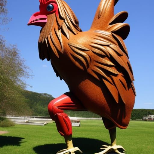 Rooster with human legs - AI Generated Artwork - NightCafe Creator