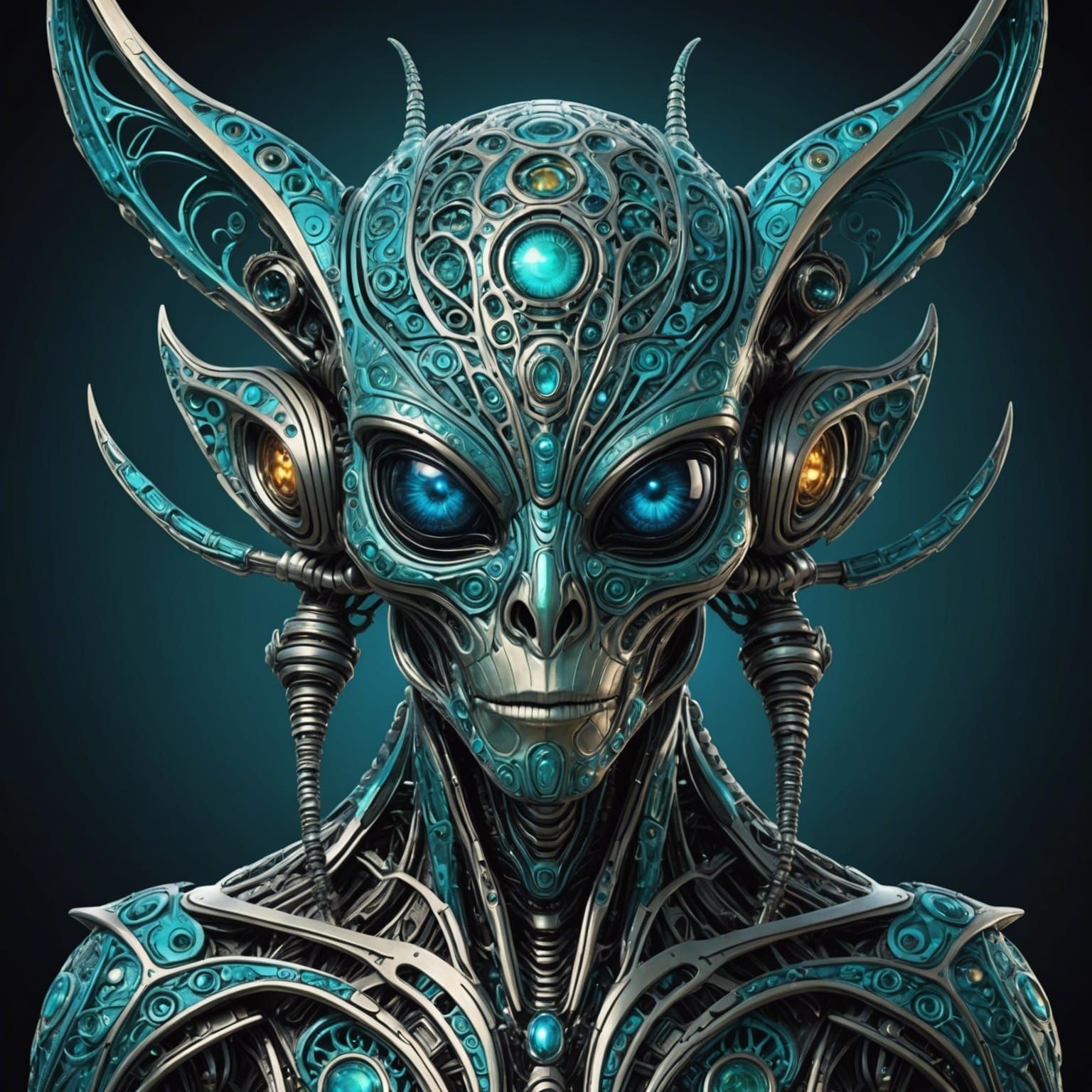 Alien Portrait - AI Generated Artwork - NightCafe Creator