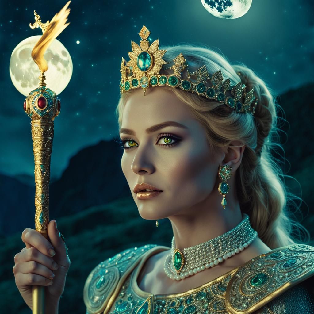 A beautiful majestic empress holding a sacred scepter masterpiece - AI ...