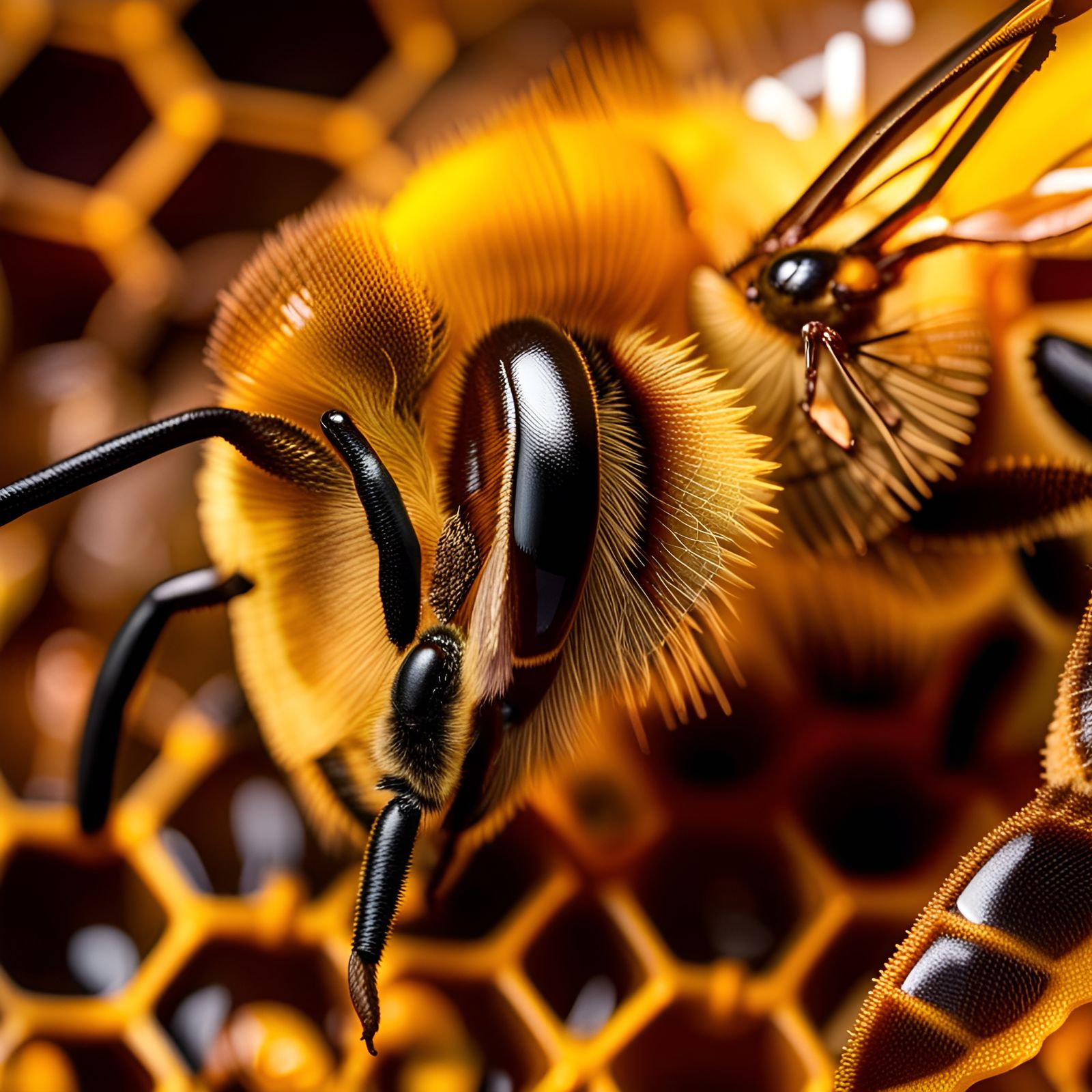 Honey bee - AI Generated Artwork - NightCafe Creator