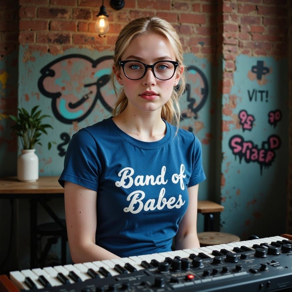 Terri and the Band - Glamorous Young Woman Plays Keyboard in...