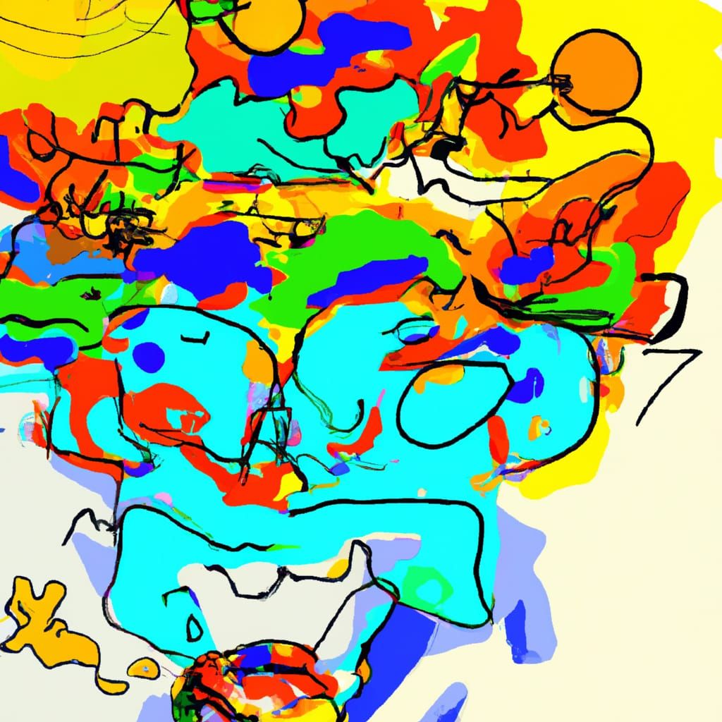 Visual representation the sensation of 'brain melt.' Use abstract ...