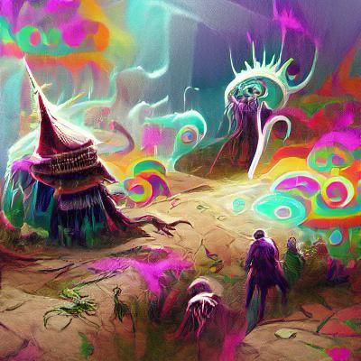 wizards, eldritch artifacts, and weird landscapes - AI Generated ...