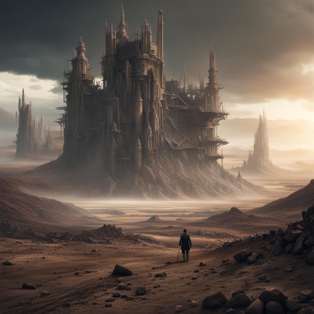 Desolate wasteland - AI Generated Artwork - NightCafe Creator