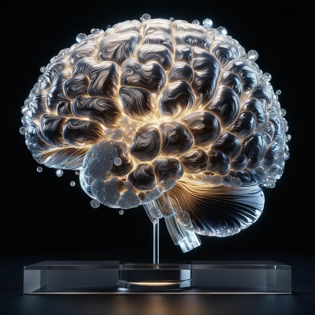 Crystal-glass Brain 🧠 - AI Generated Artwork - NightCafe Creator