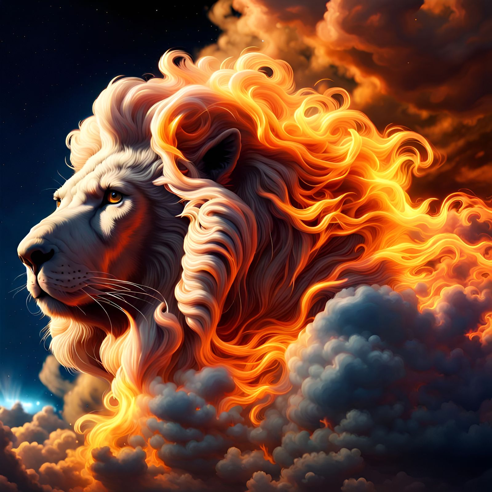 Epic Majestic Lion - AI Generated Artwork - NightCafe Creator