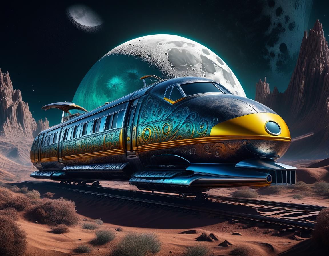 Moon Express - AI Generated Artwork - NightCafe Creator