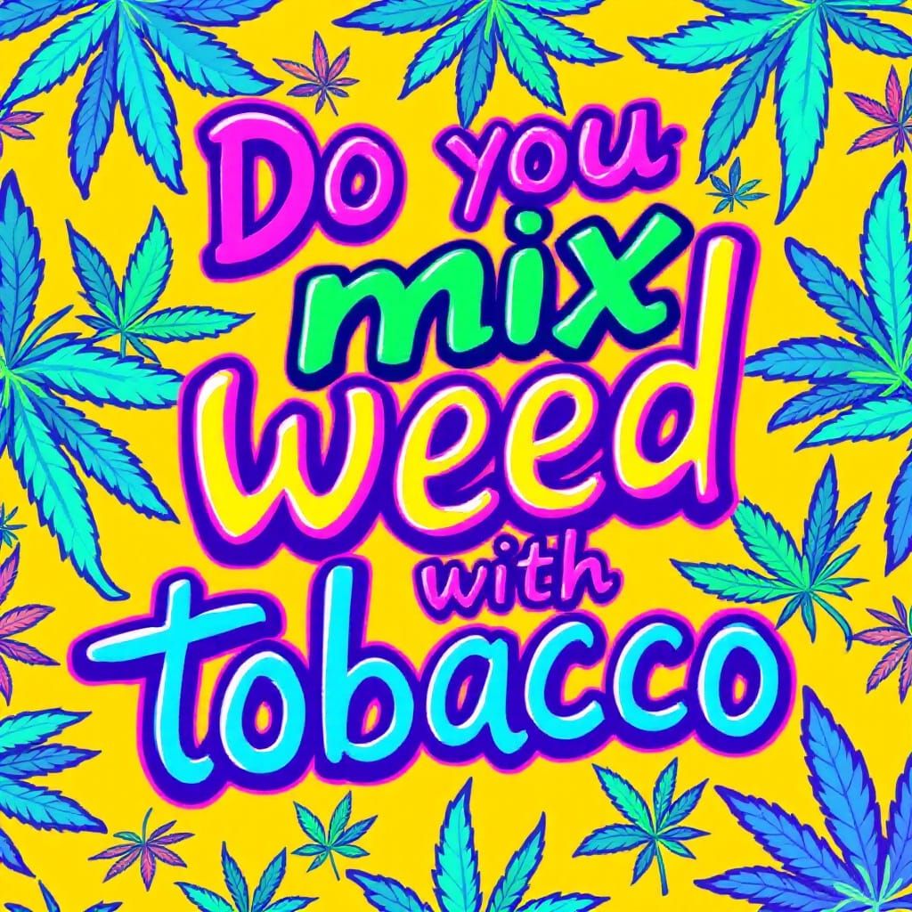 Psychedelic Marijuana Wallpaper in Bold Cursive Ca... - AI Art