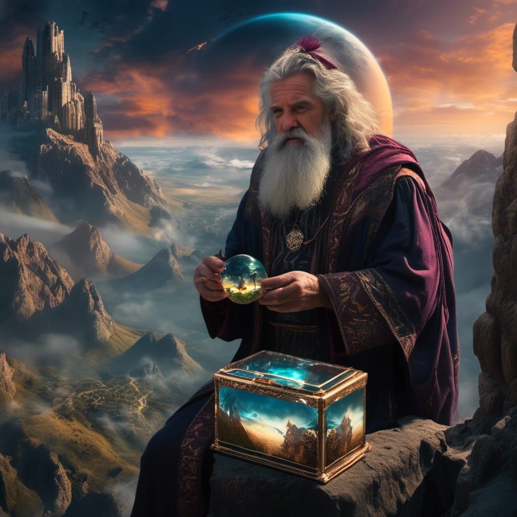 OLD MOUNTAIN WIZARD PORTRAIT 1 - AI Generated Artwork - NightCafe Creator