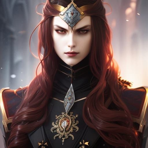 Vampire Medieval knight head and shoulders portrait, 8k resolution ...