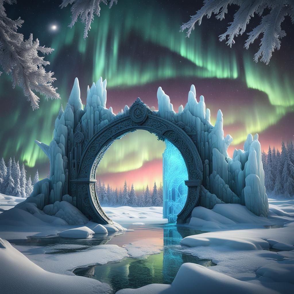 Icey portal - AI Generated Artwork - NightCafe Creator
