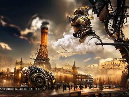 Steampunk Paris - AI Generated Artwork - NightCafe Creator