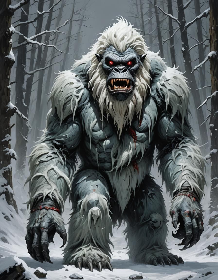 horror yeti - AI Generated Artwork - NightCafe Creator