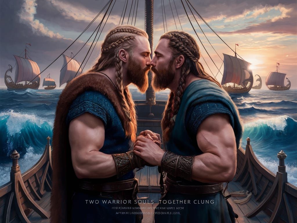 Two warrior souls, together clung - AI Generated Artwork - NightCafe ...