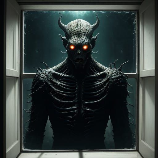 Surreal Stranger Things Demogorgon Menacingly Gaze... - AI Art