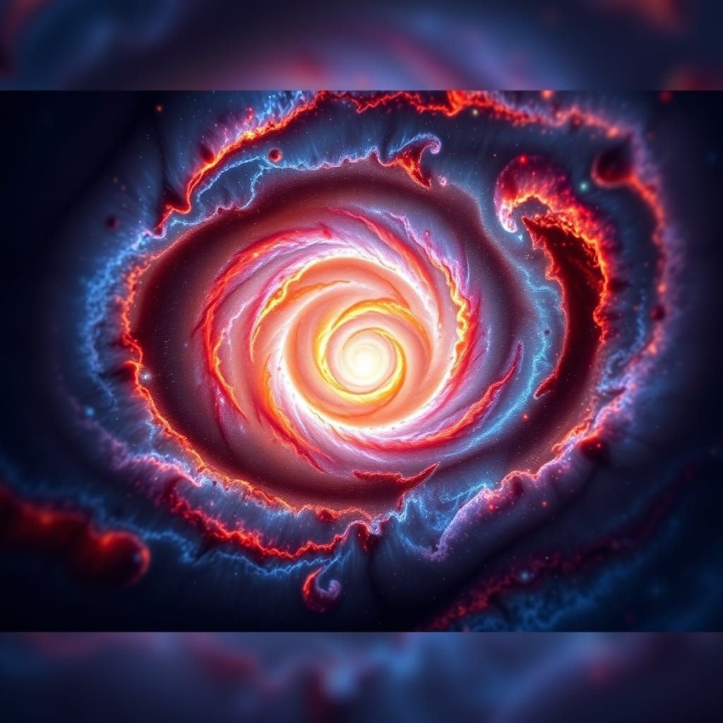 a universe of fractals - Fractal Galaxy in Vibrant Colors