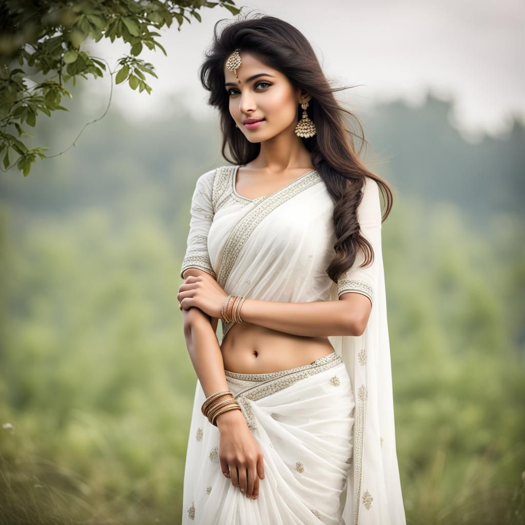 A beautiful milky white Indian women with cute appealing face , full ...