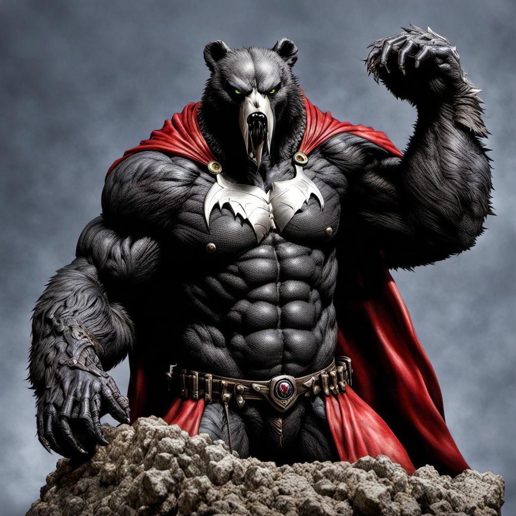 (Spawn:1.3) Bear, Created by Todd McFarlane, dominant male, muscular ...