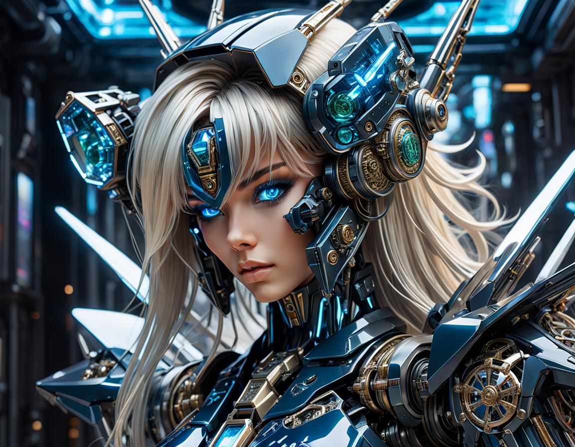 Neo-Cyber Gundam - AI Generated Artwork - NightCafe Creator