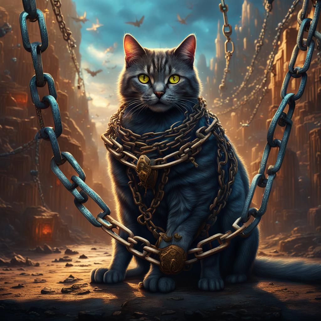 locked cat - AI Generated Artwork - NightCafe Creator