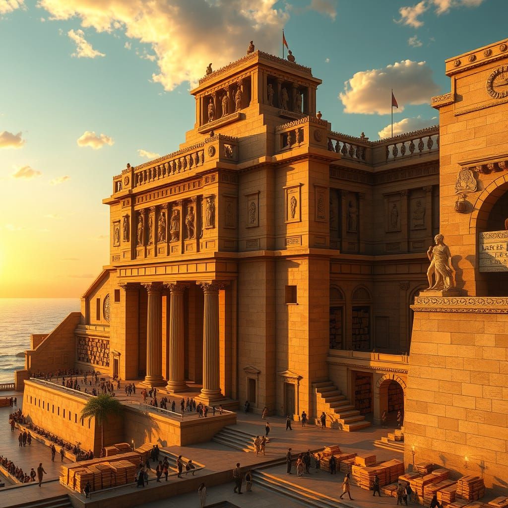 The Great Library of Alexandria in Alexandria, Egypt, was one of the ...