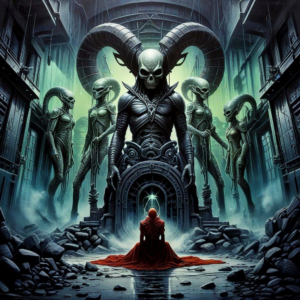 Alien prison in a graffiti style - Vibrant Graffiti Depictio...