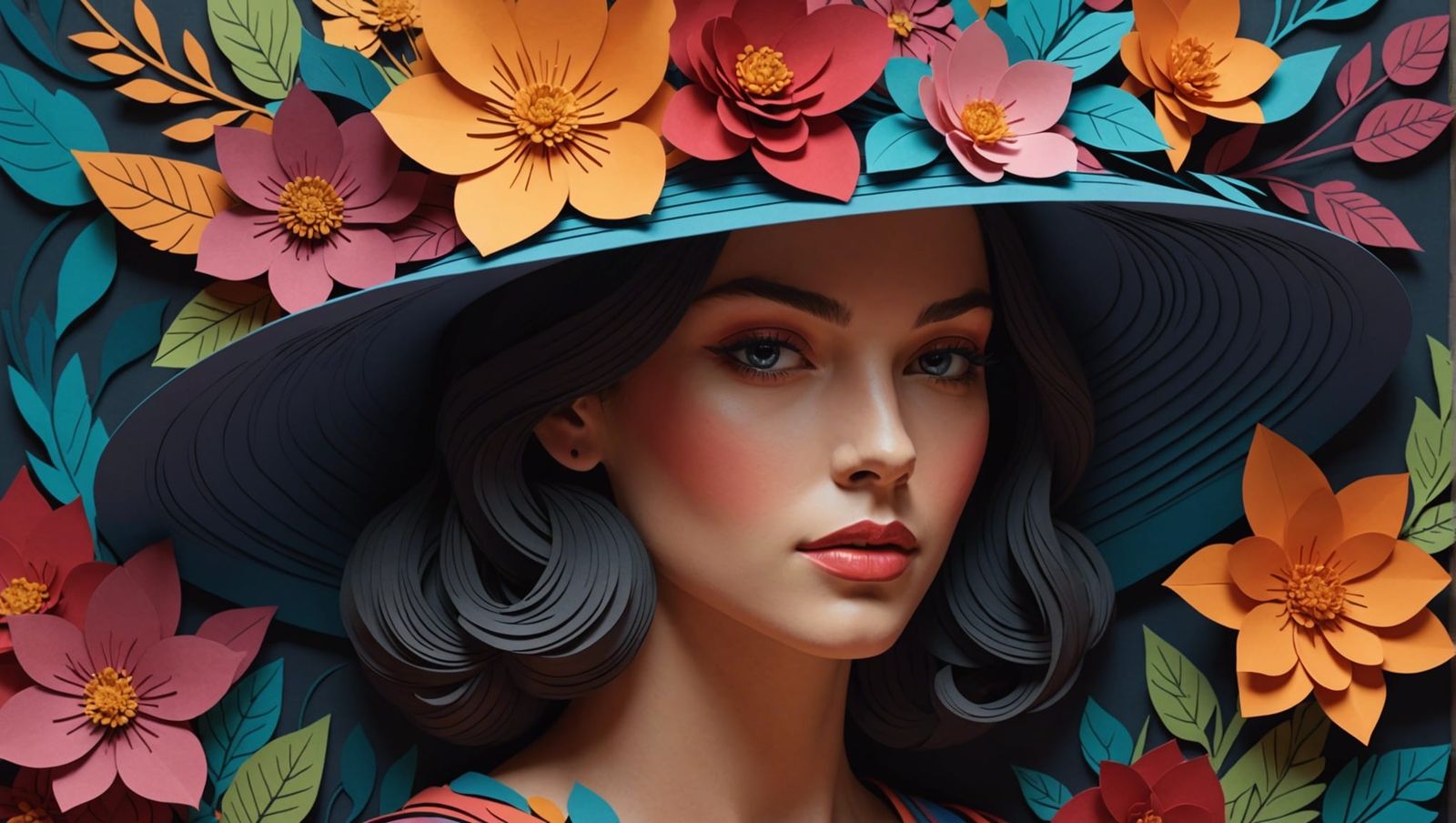 Colorful layered papercut - AI Generated Artwork - NightCafe Creator