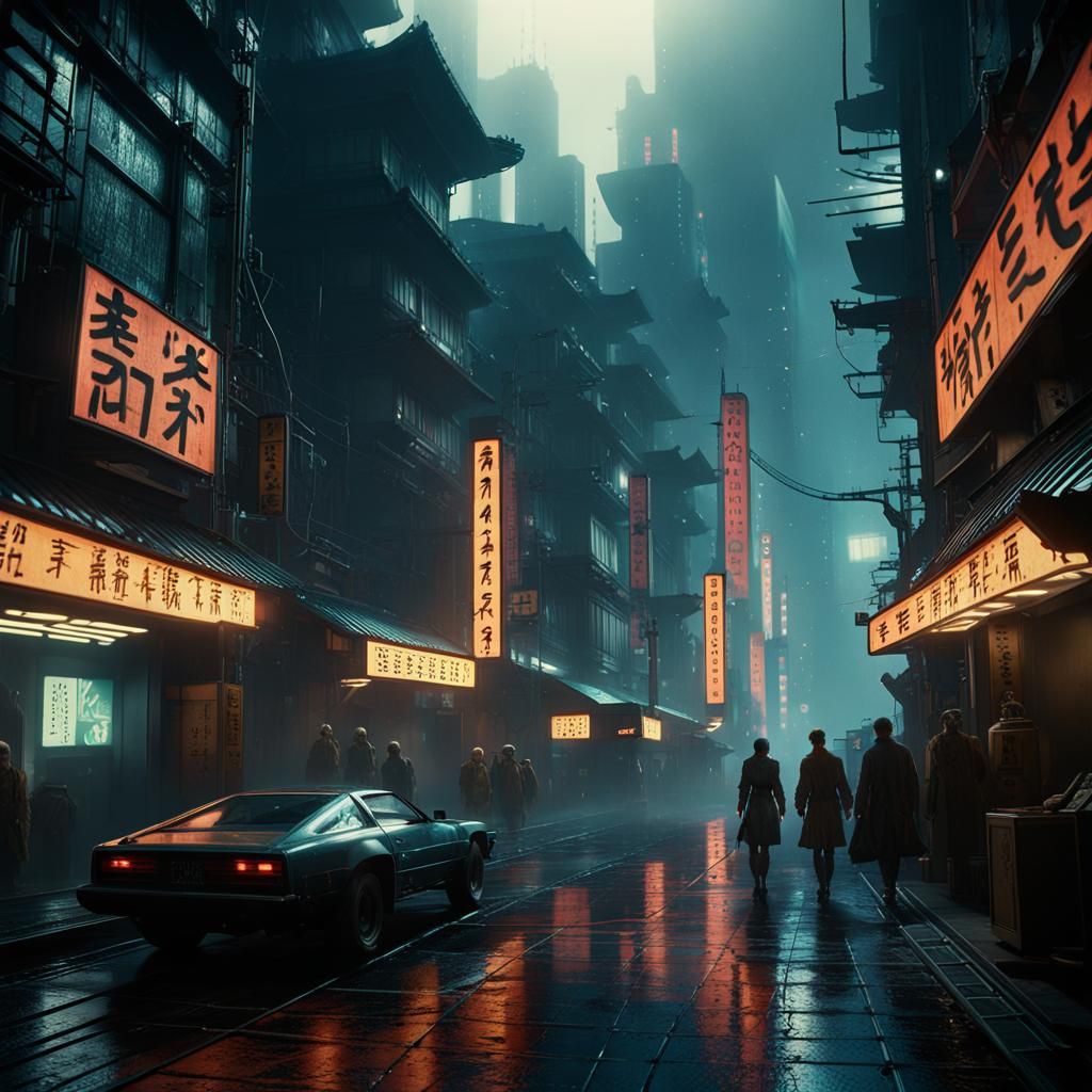 Blade Runner style future city. - AI Generated Artwork - NightCafe Creator