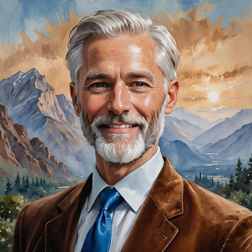 Andreas Berner, a georgeous handsome Swiss gentleman with silver-grey ...