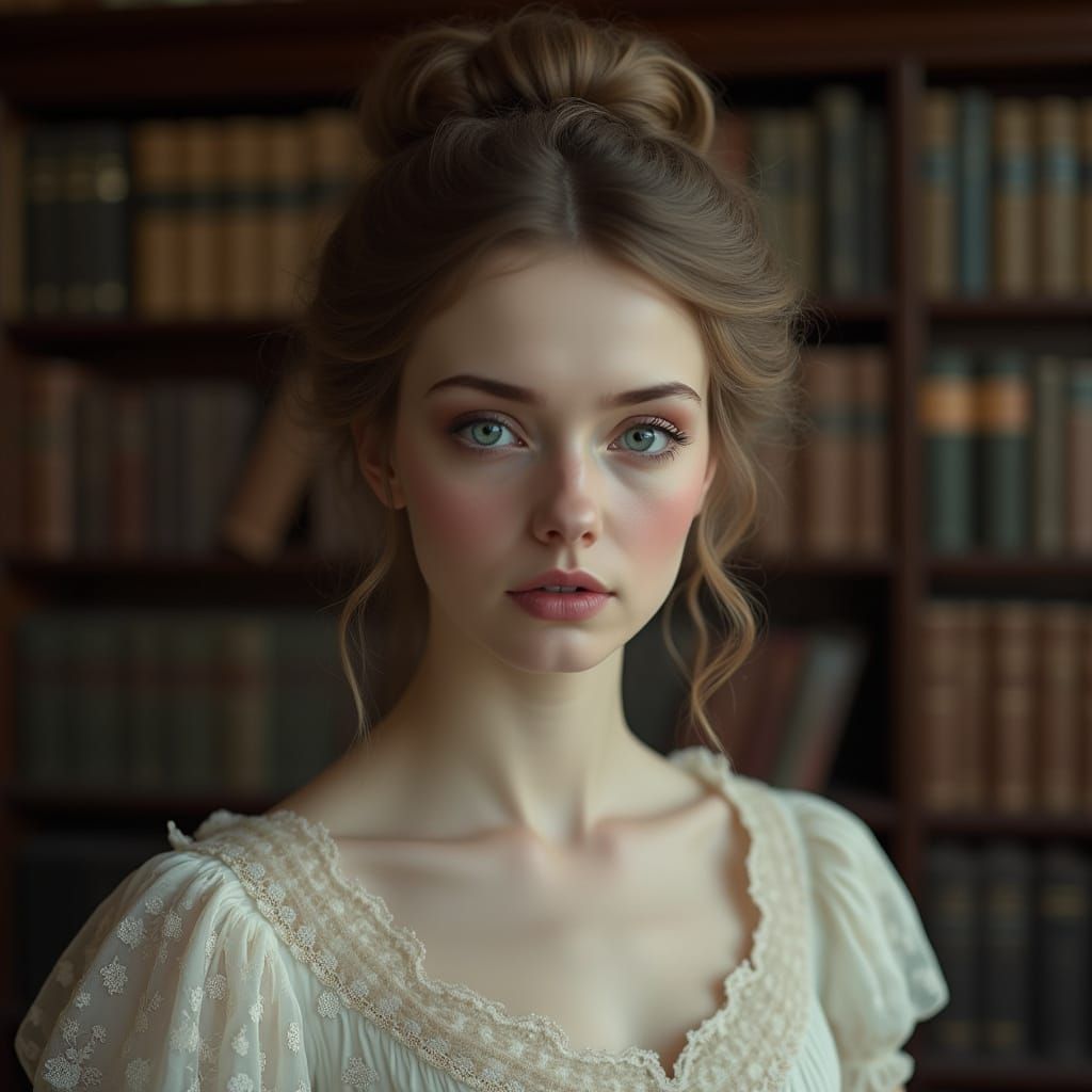 Eliana,victorian woman. - Elegant Victorian Lady with Melanc...