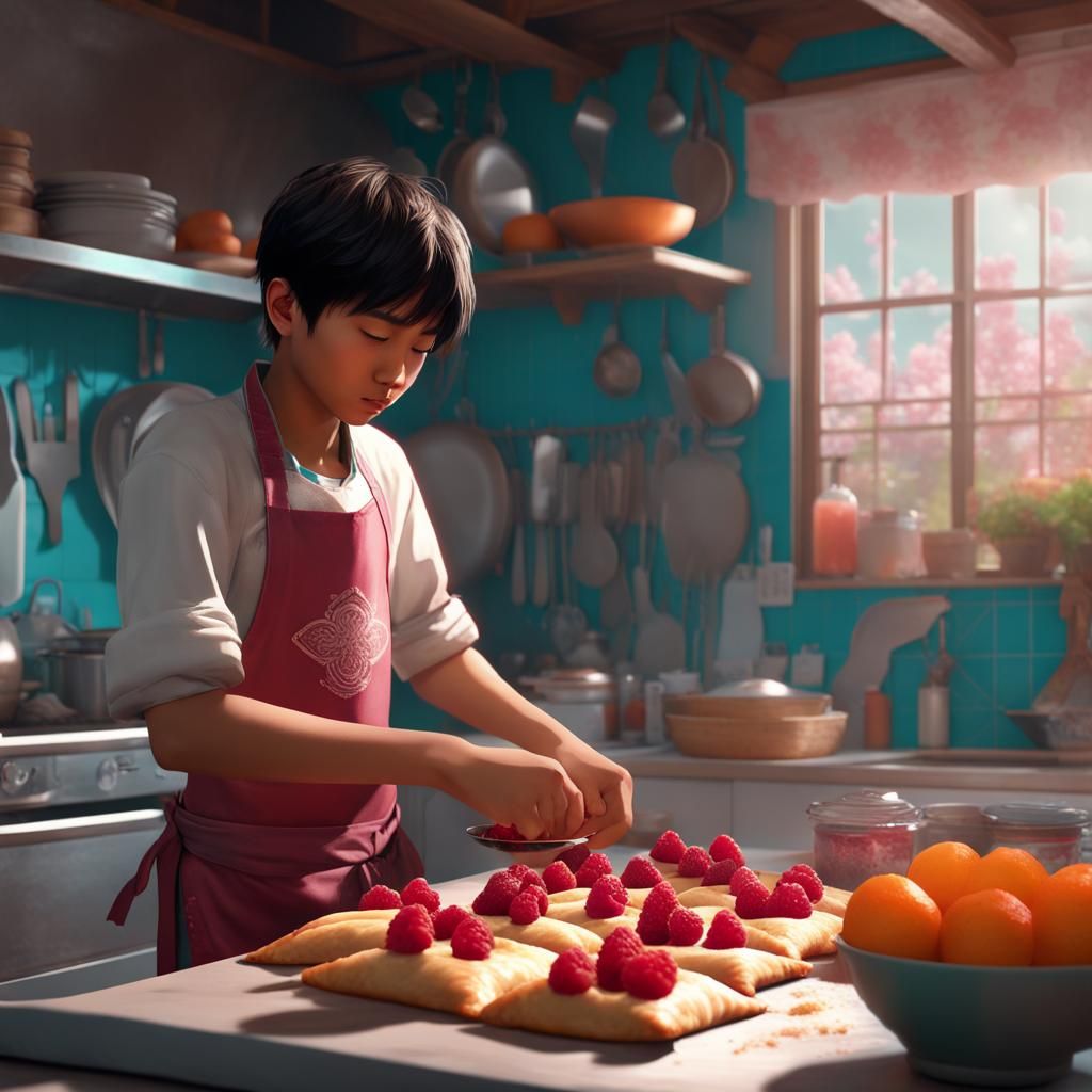 Raspberry Turnovers - AI Generated Artwork - NightCafe Creator