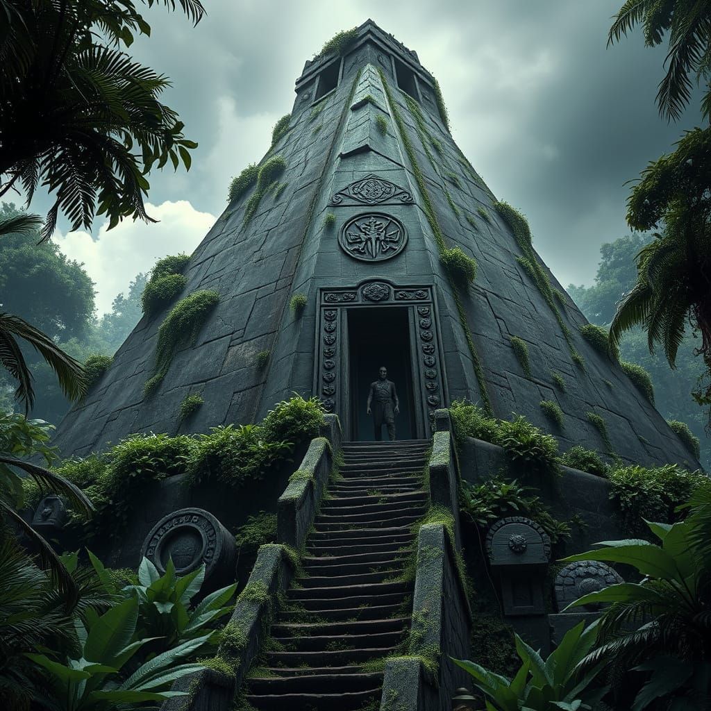 Ancient Sith Temple in the Jungle - AI Art