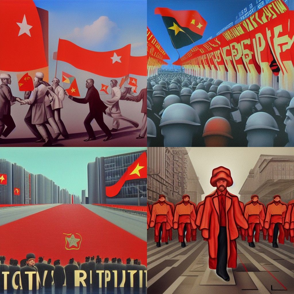 A communist revolution. futurism hyperrealism surrealism - AI Generated ...