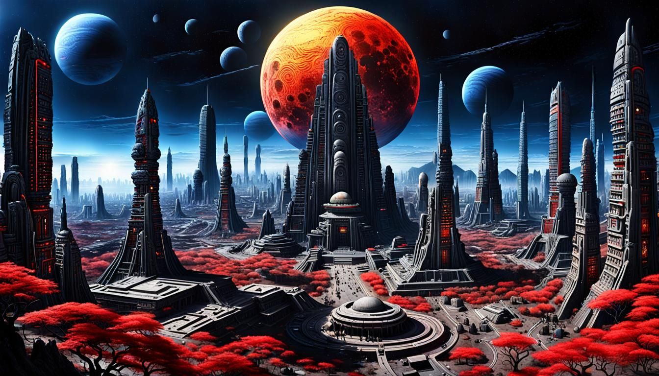 Alien Mega City - AI Generated Artwork - NightCafe Creator