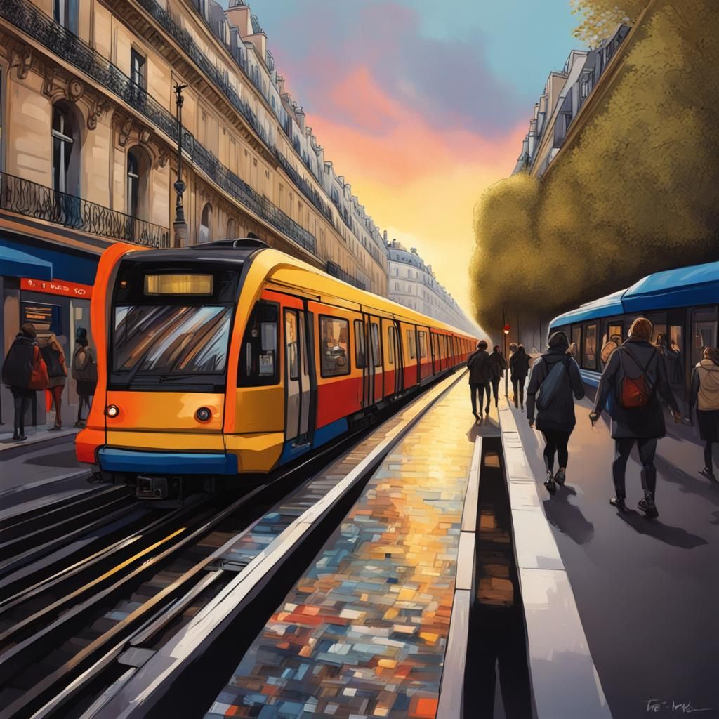 The Metro in Paris - AI Generated Artwork - NightCafe Creator