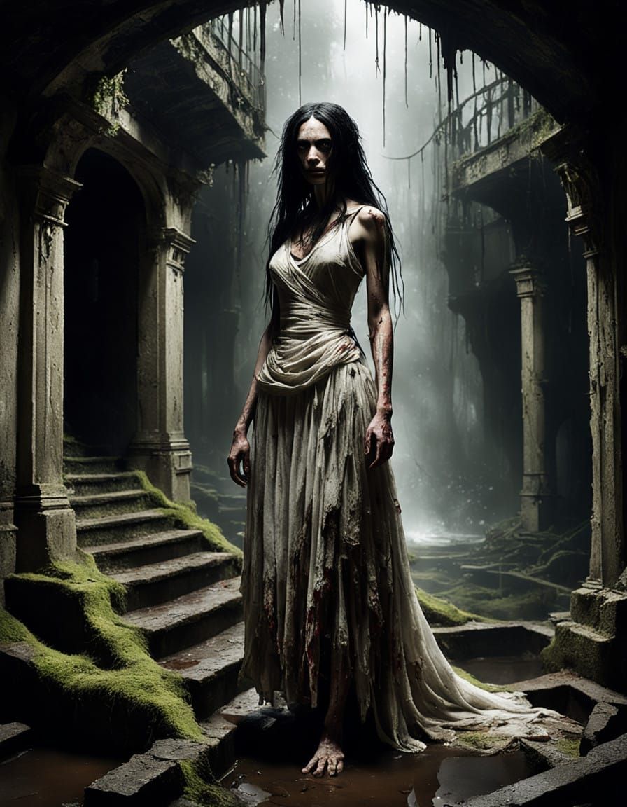 Surreal Foreboding Figure Emerges from the Shadows - AI Art