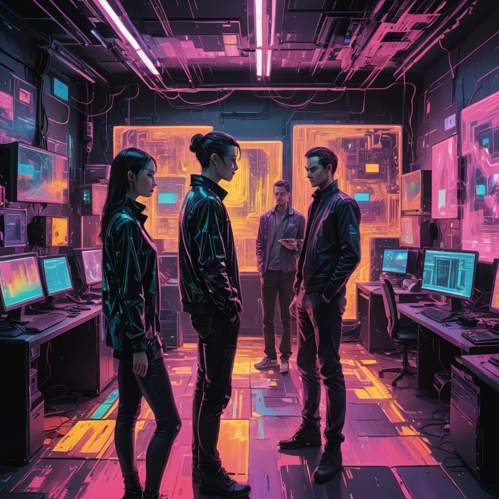 "Welcome to TechCorp, programmer." - "Welcome to TechCorp, p...