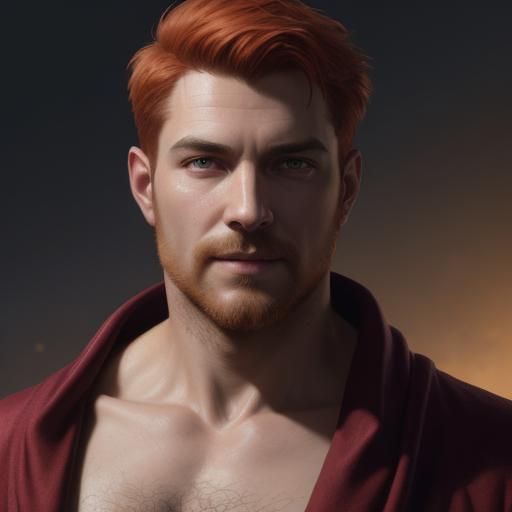 A handsome red-haired man (5) - AI Generated Artwork - NightCafe Creator