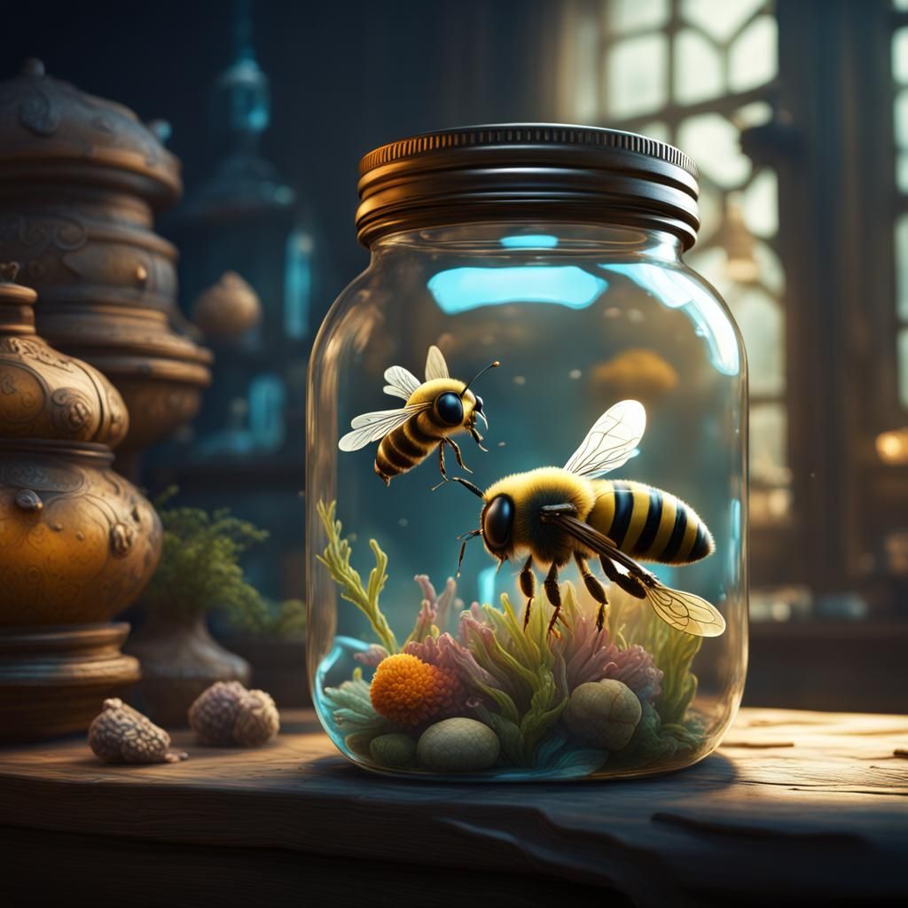 water bound bees - AI Generated Artwork - NightCafe Creator