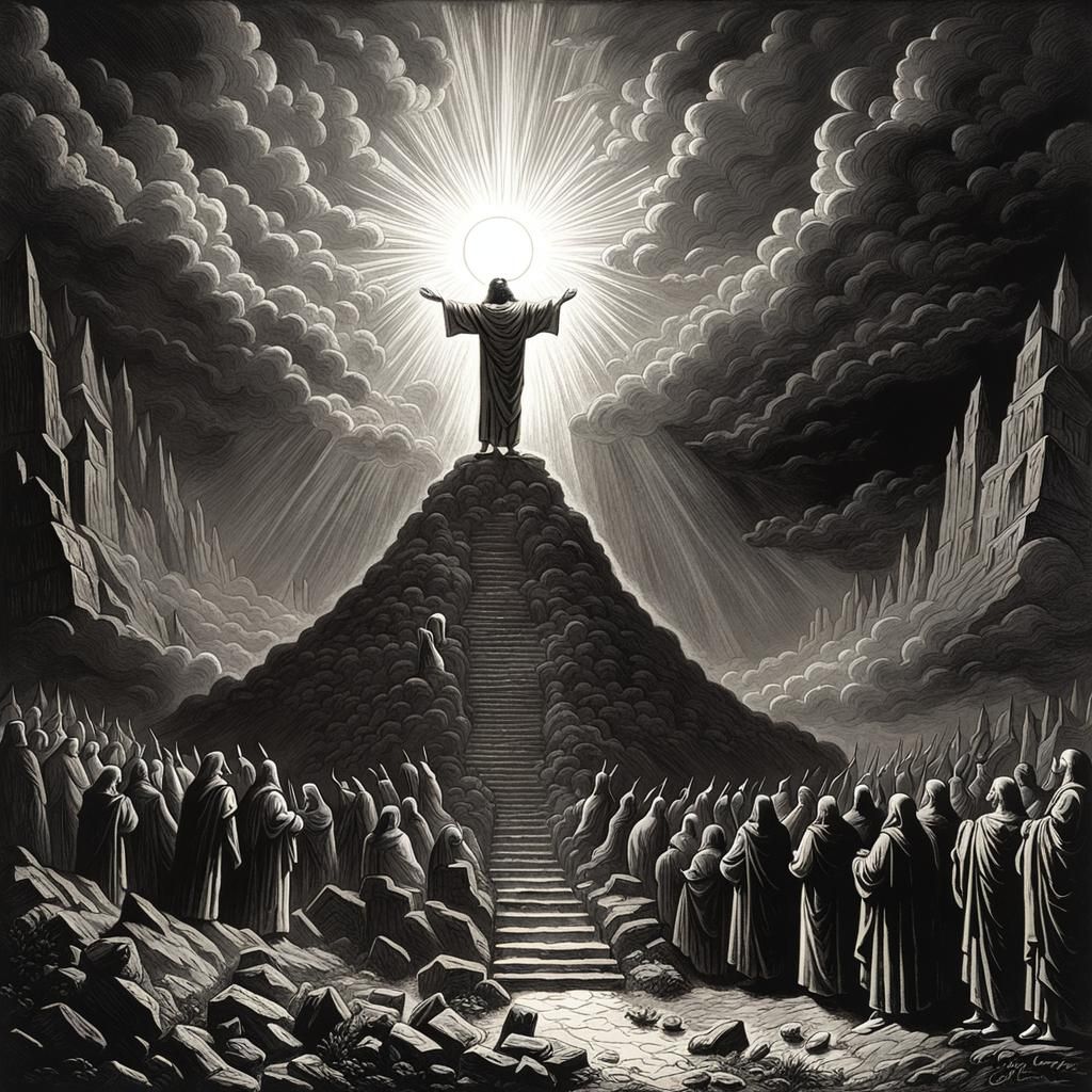 he is risen jesus christ rising to the heavens - AI Generated Artwork ...